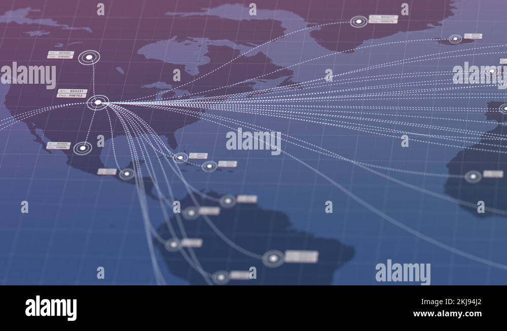 World map with connections. Flat 2D vector graphs and charts with data ...