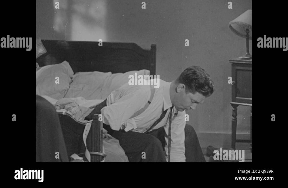 Male arm amputee demonstrates ability to fit limb and tie shoelaces ...