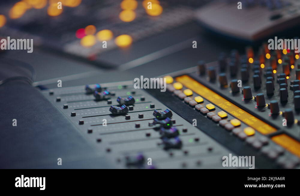 Modern Music Record Studio Control Desk with Mixer EQ, Motorized Faders ...