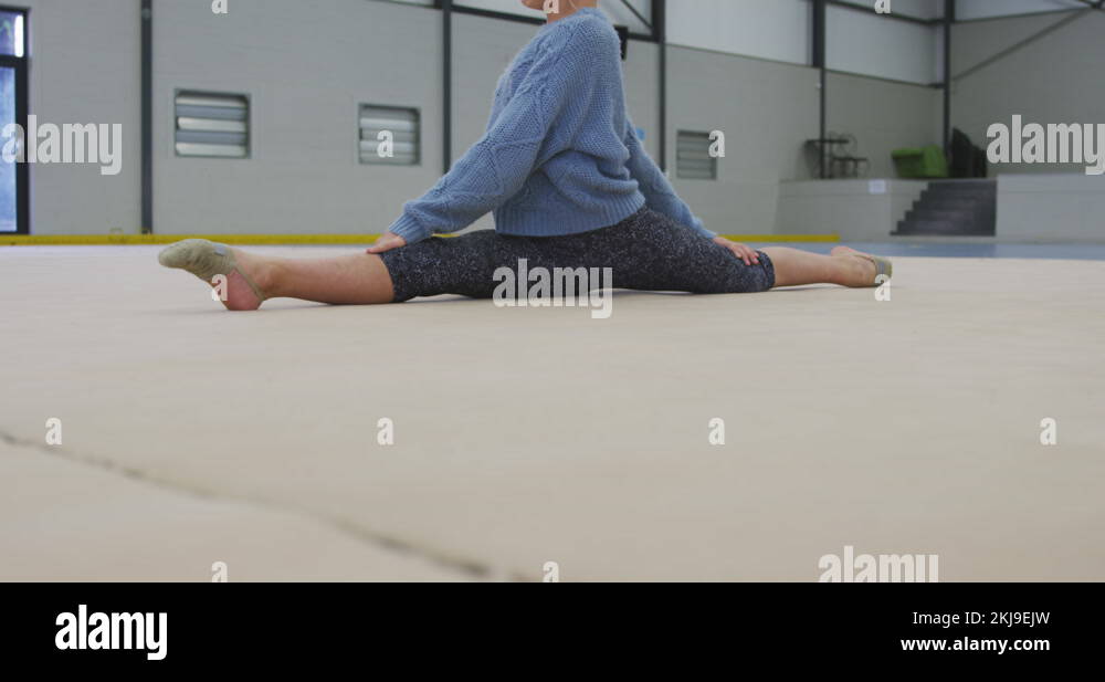 Teenage girl gymnast performing split Stock Videos & Footage - HD and ...