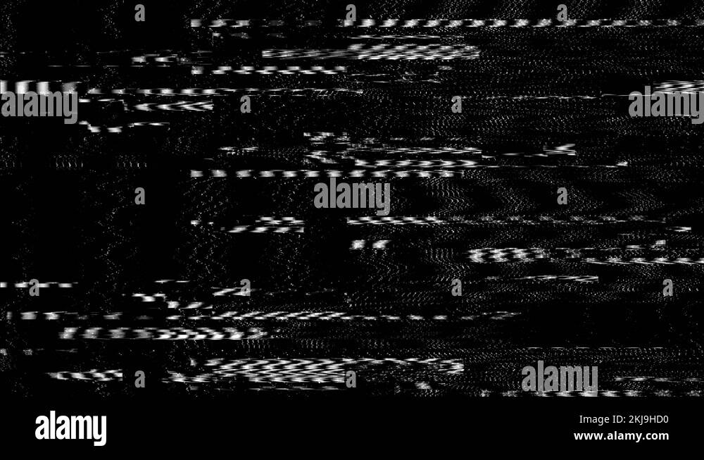 TV screen noise glitch effects. Pixel data defects or artifacts. Black ...