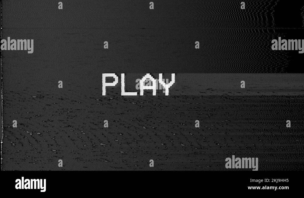 Videocassette recorder (VCR) Play Animation. VHS defects, artifacts ...