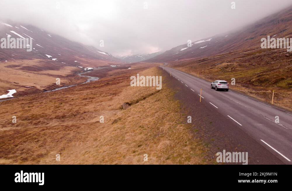 All terrain car driving on the Ring Road in Iceland in spring. Adventure travel Stock Video ...