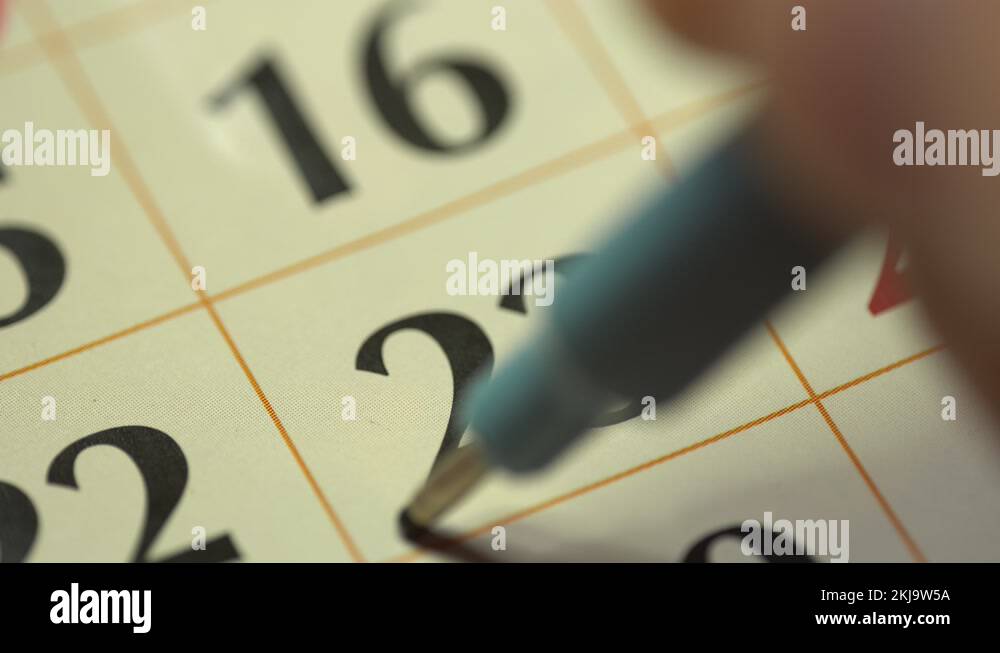 23rd – twenty-third day of the month. The woman crossed out the ...