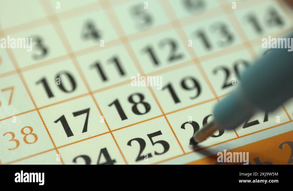 26th – twenty-sixth day of the month. The woman crossed out the ...