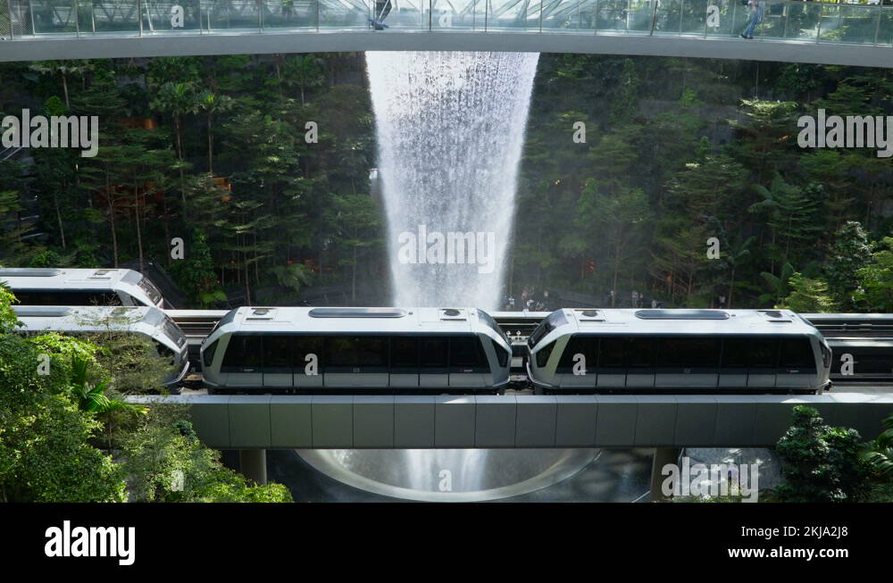 Jewel mall at Changi airport Stock Video Footage - Alamy