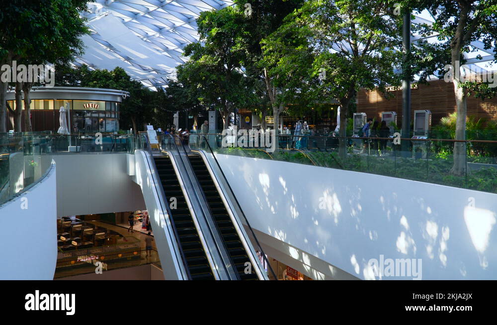 Jewel mall at Changi airport Stock Video Footage - Alamy