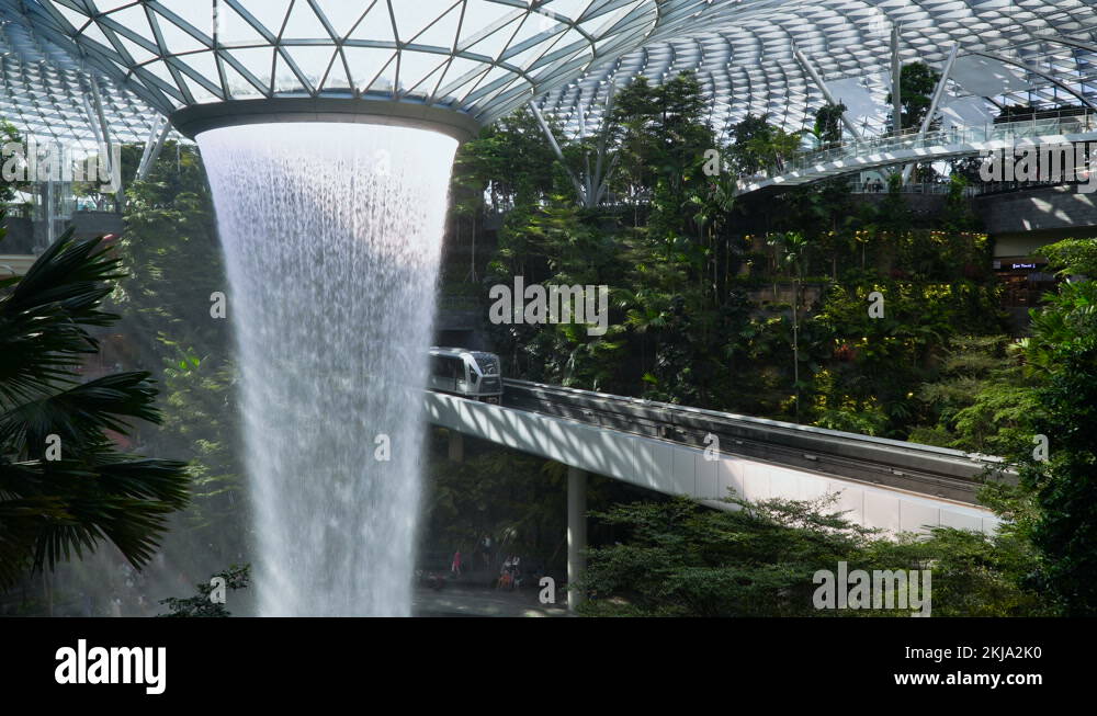 Jewel mall at Changi airport Stock Video Footage - Alamy