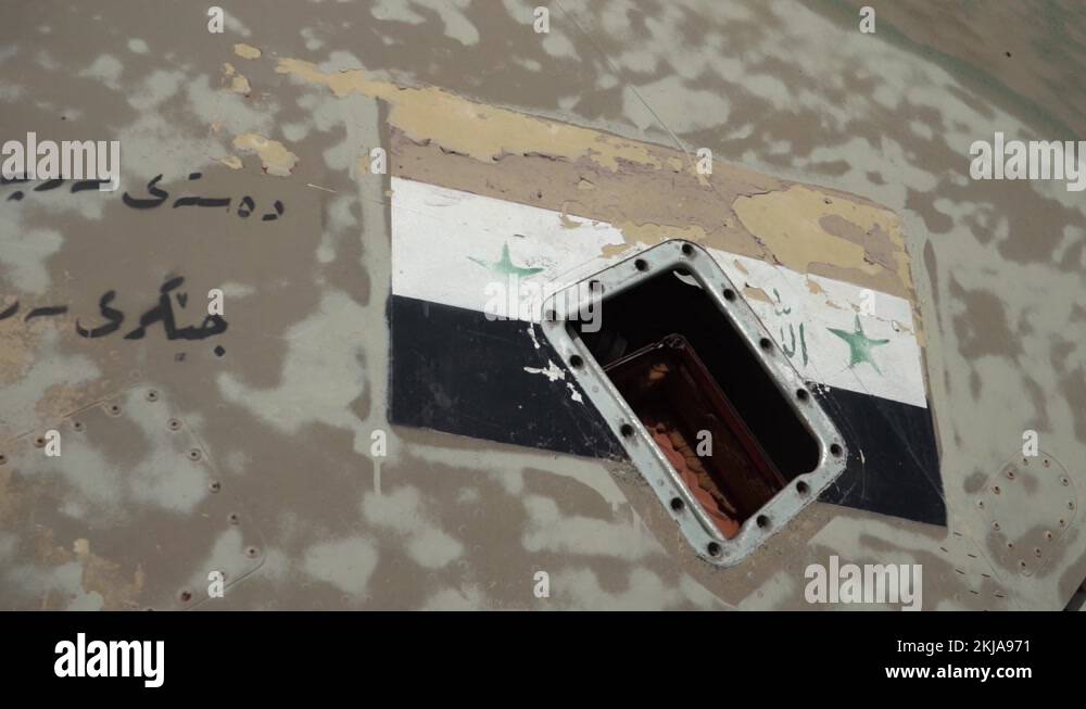 Washed Out Iraqi Flag Sticker on Sukhoi Fighter Jet Abandoned in ...