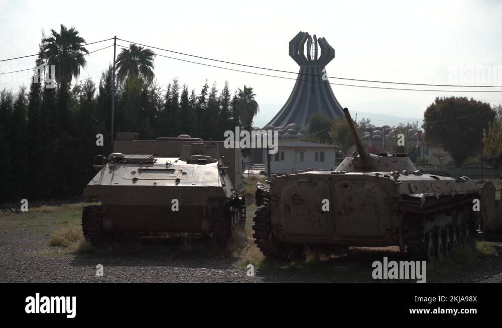 Halabja, Kurdistan, Iraq. Monument and Peace Museum, Iraqi Tanks Left ...
