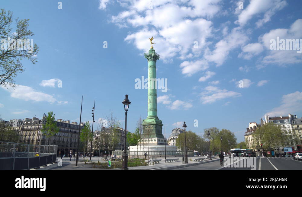 Place de la Bastille (Bastille square), Paris Stock Video Footage - Alamy