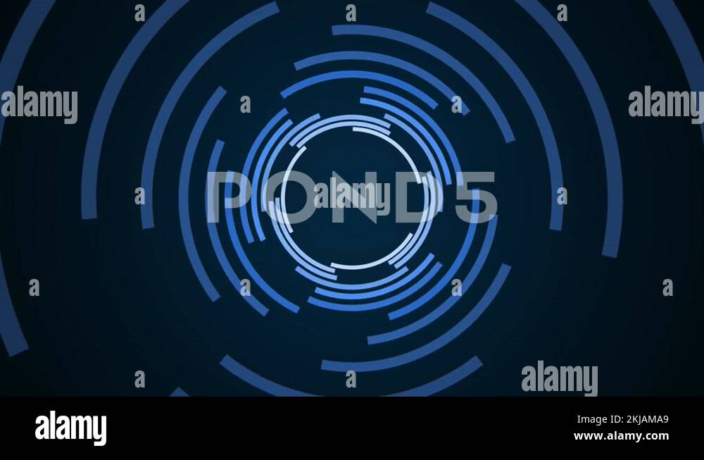 Circle animation against dark blue background. Looped animation Stock ...