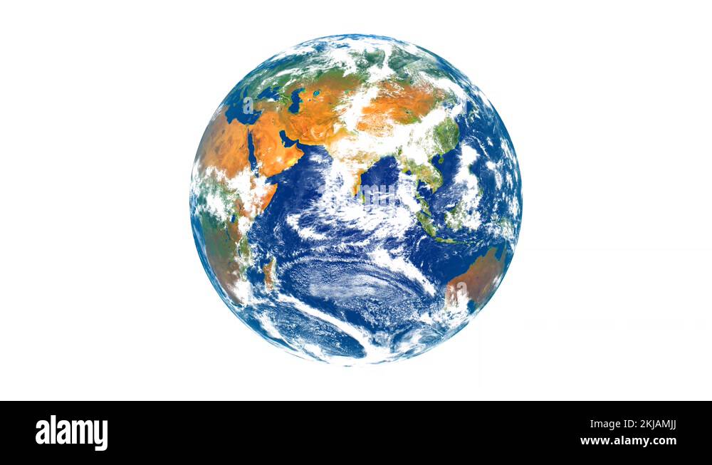 planet Earth rotating in space, solar system world in front of the ...