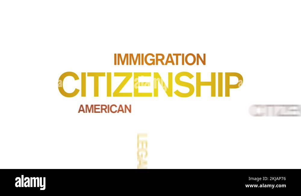 4k Citizenship Animated Tag Word Cloud,Text Design Animation Kinetic ...