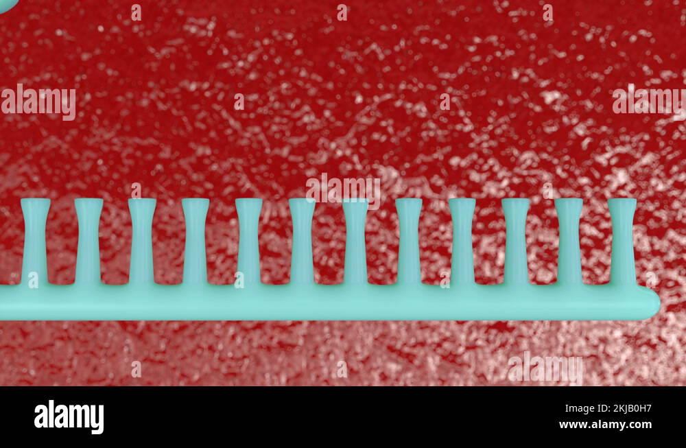 3d animation of dna replication process. Replication produces two ...