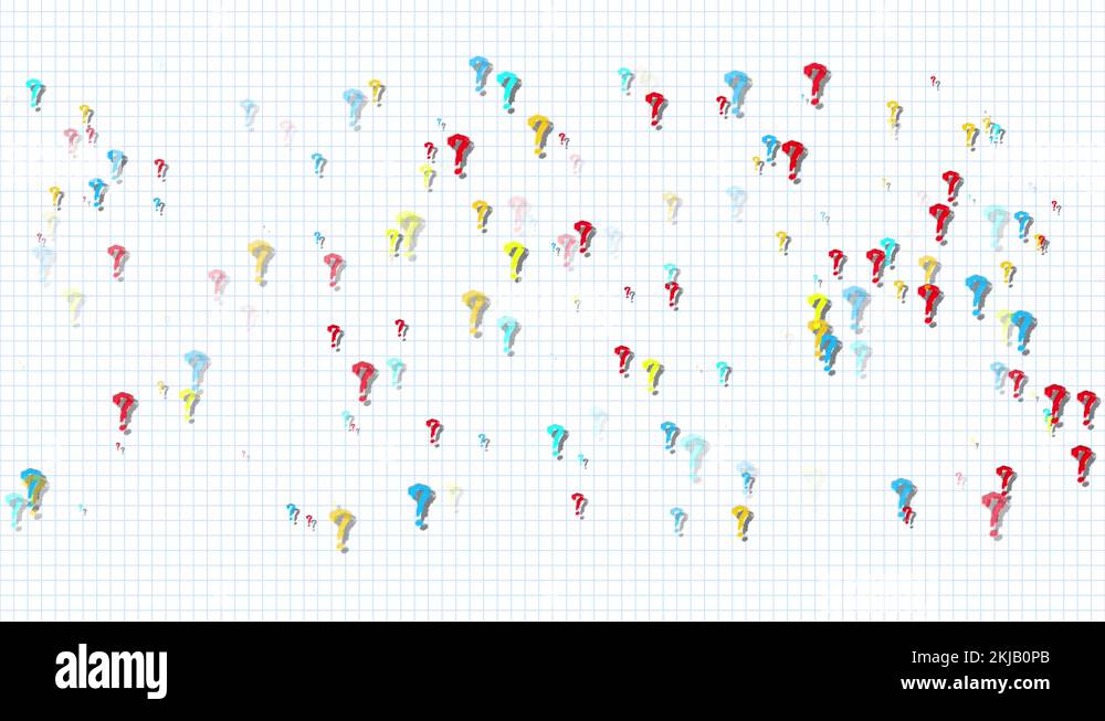 Question marks. Symbols on a notebook sheet. Notebook with question ...