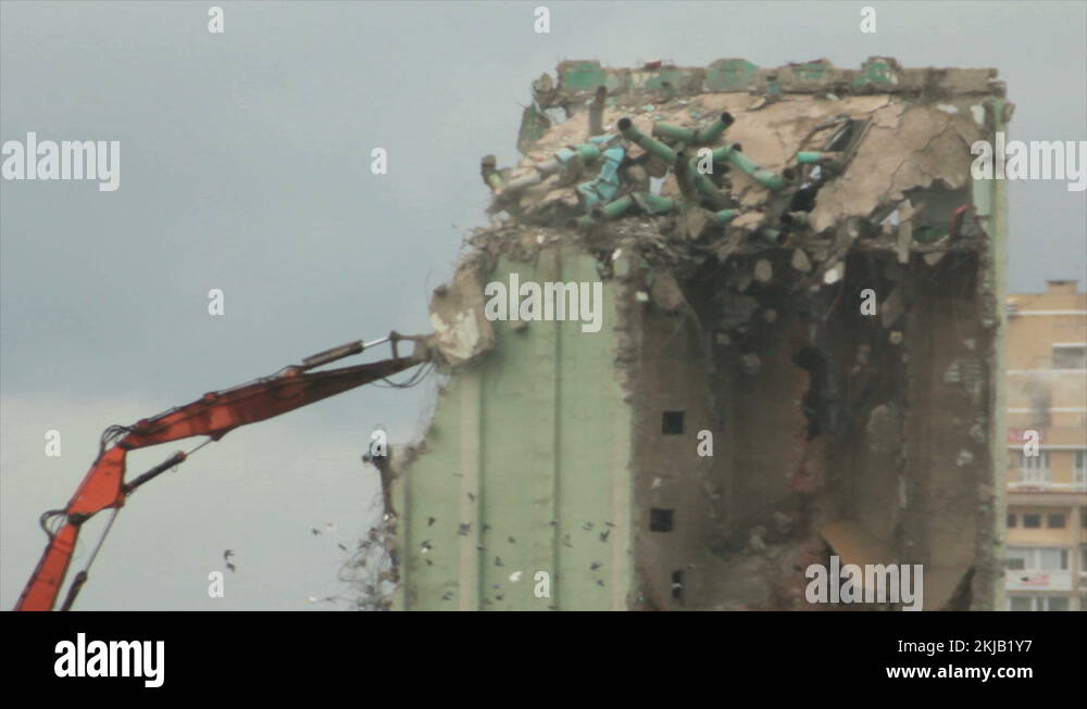Swarm of doves circling over destructible building Stock Video Footage ...