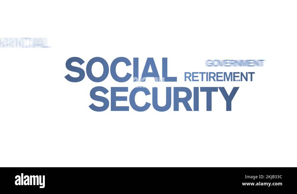 4k Social Security Animated Word Cloud,Text Design Animation Kinetic ...