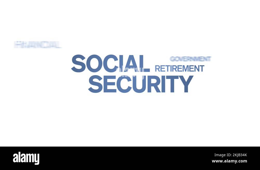 4k Social Security Animated Word Cloud,Text Design Animation Kinetic ...