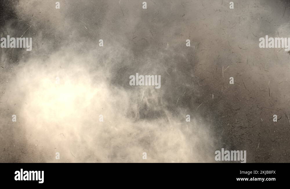 Dust explosion cloud swirling and descending in slow-motion Stock Video ...