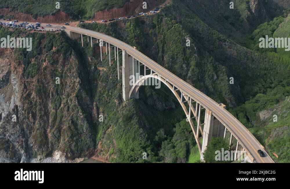 4K of road trip concept video. Tourists travel by the famous 101 ...