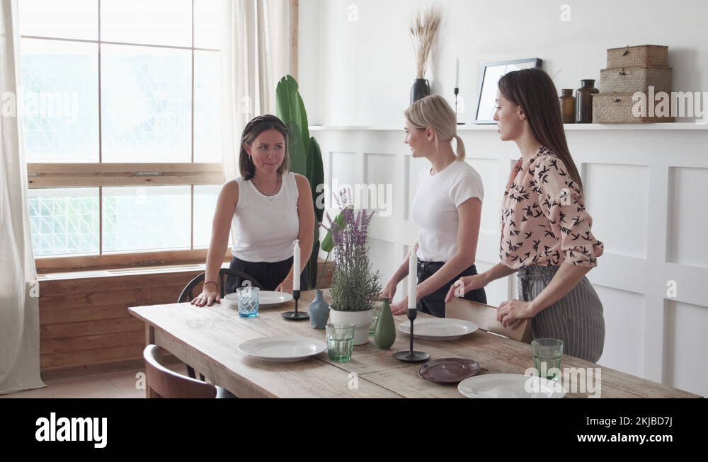 Beautiful girls standing in kitchen Stock Videos & Footage - HD and 4K ...
