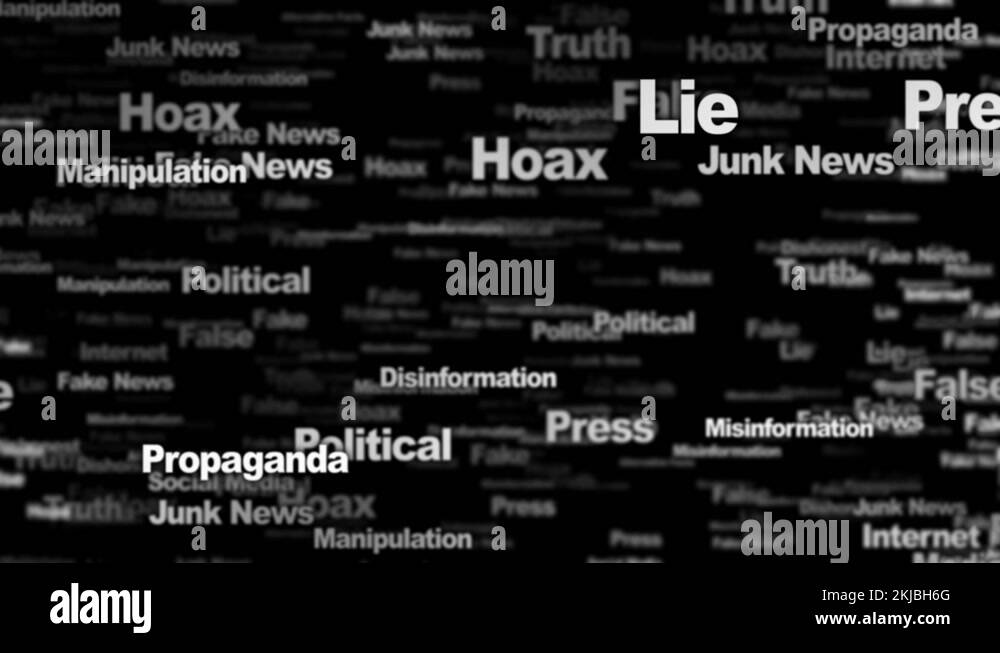 Fake News Keywords Animation, Background, Loop Stock Video Footage - Alamy