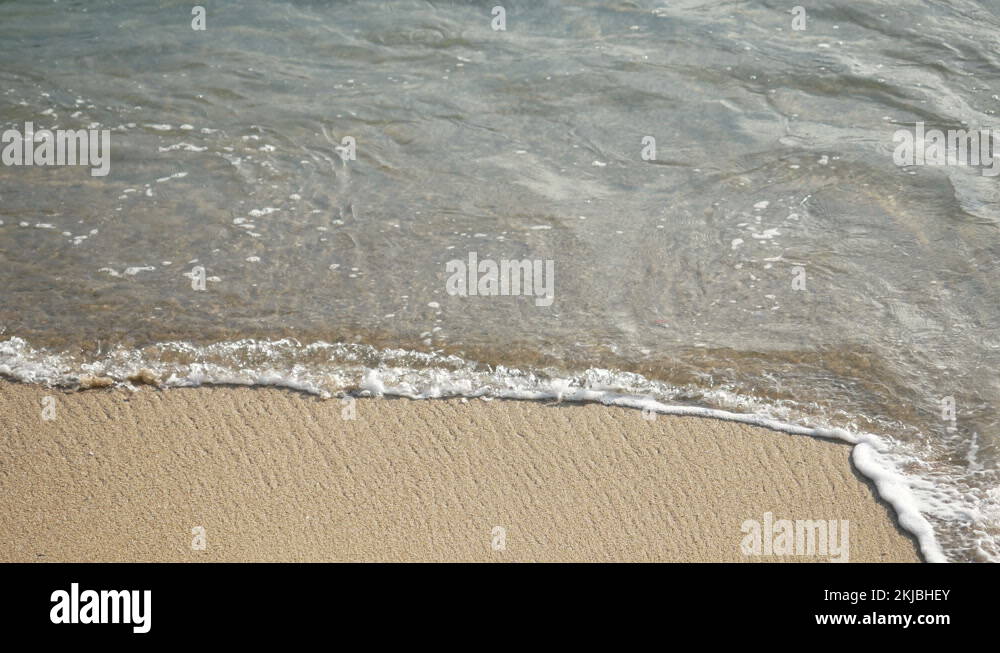 sea wave water hit sand beach background for texture Stock Video ...