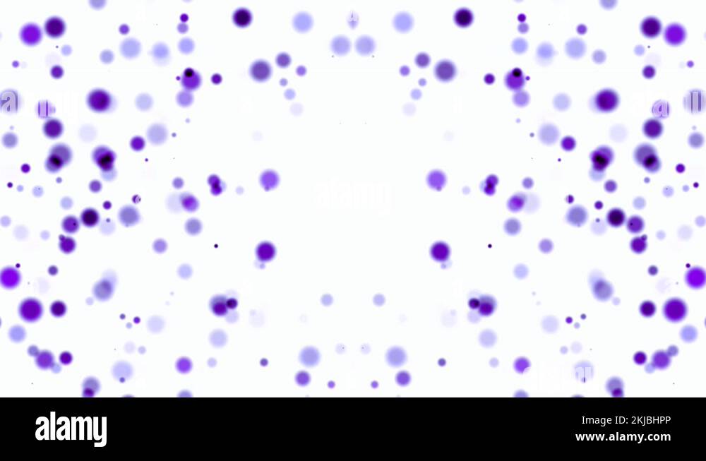 Purple bokeh particles. Moving graphics. Abstract white background Stock Video Footage - Alamy
