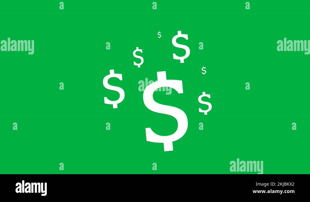 Dollar symbol on green screen background Stock Video Footage - Alamy