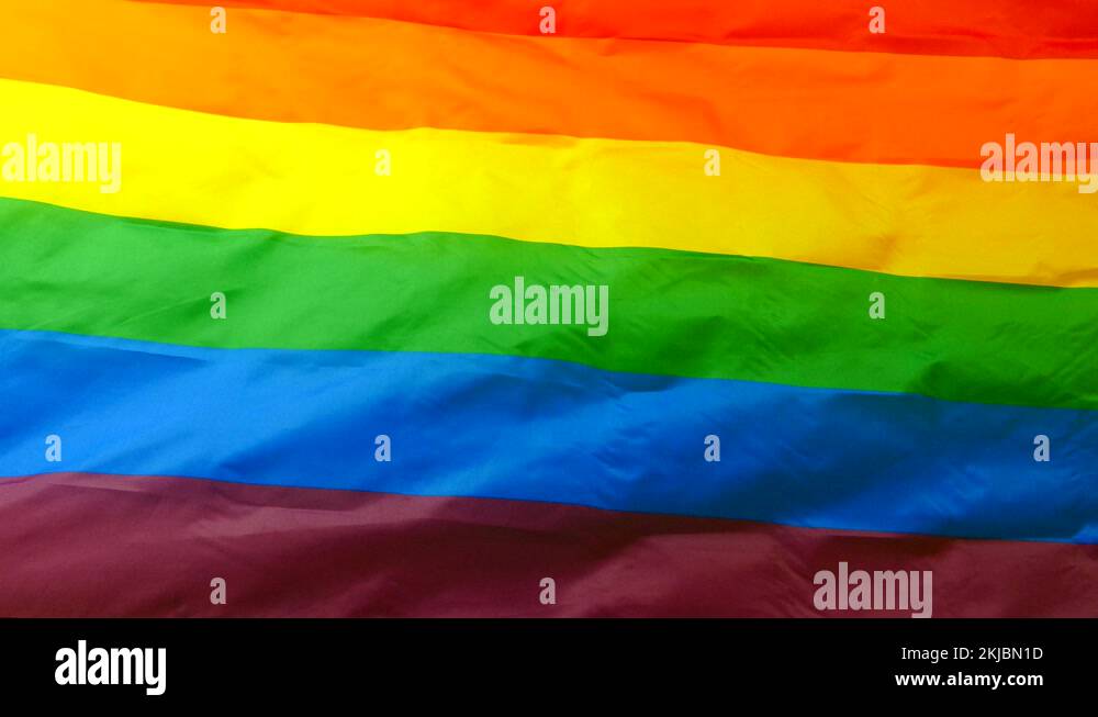 The Rainbow Flag, used as a symbol of LGBTQ pride movements Stock Video ...