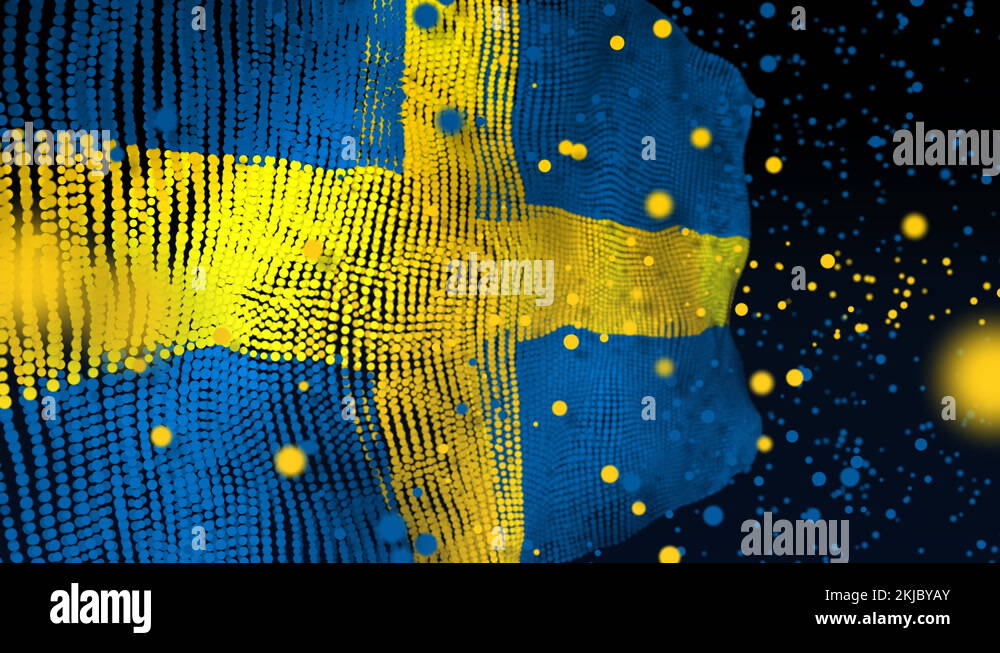Swedish Flag Particle Animation Stock Video Footage - Alamy