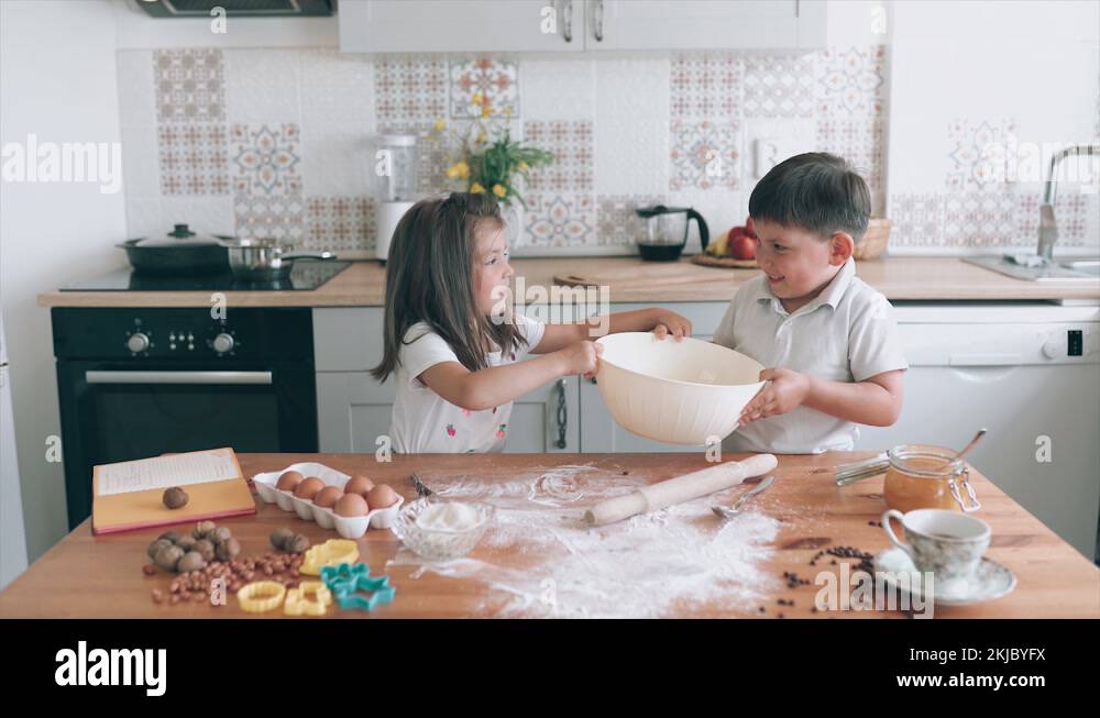 Kids cooking in the kitchen Stock Videos & Footage - HD and 4K Video ...