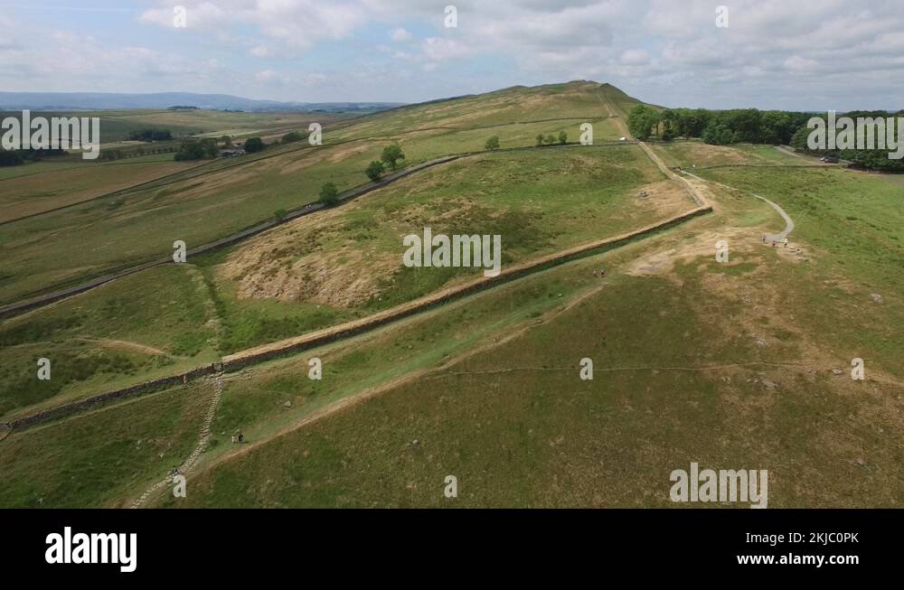 Hadrian's Wall Roman Wall Ancient Rome at Steel Rigg United Kingdom ...