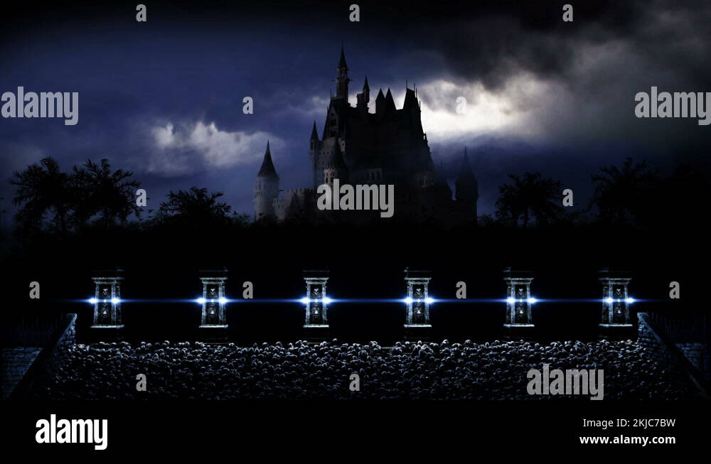 Mystery dark castle. Fear. Realistic 4k animation Stock Video Footage ...