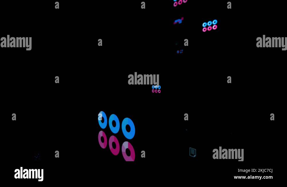 Colorful chart animation in cyberspace. Statistics. Analytics Stock ...