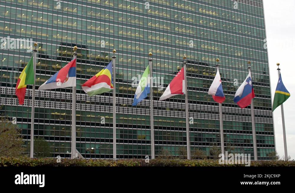 United nations headquarters flags Stock Videos & Footage - HD and 4K ...