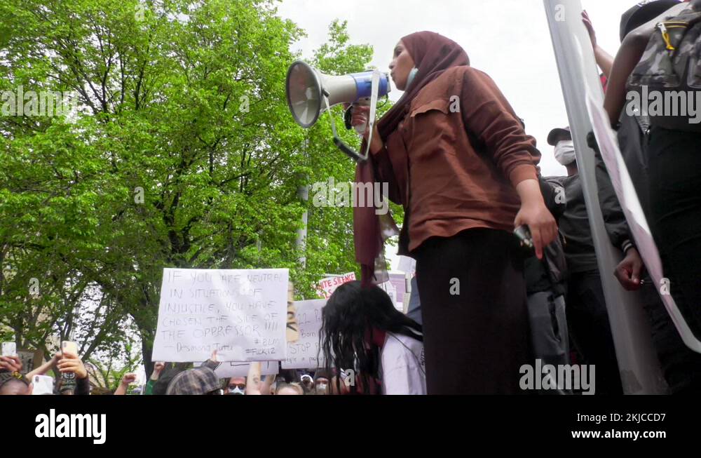 Black woman megaphone rally Stock Videos & Footage - HD and 4K Video ...