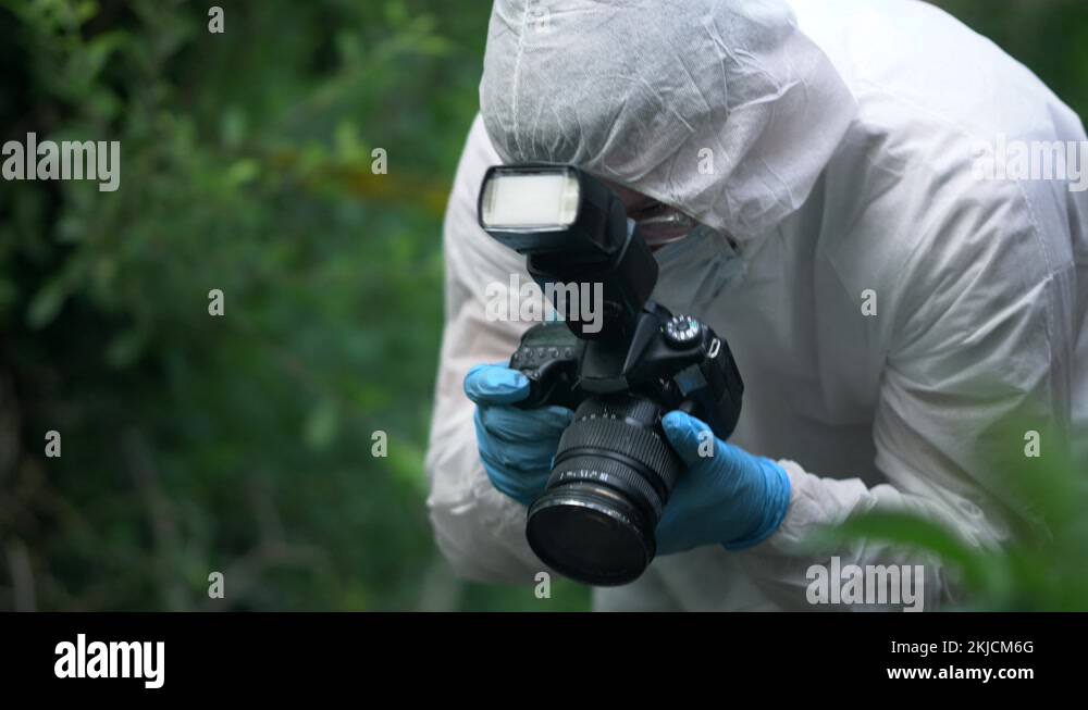 Forensics team photographer at crime scene Stock Videos & Footage - HD ...