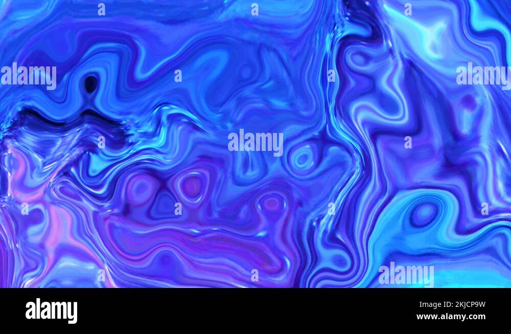 Abstract blue liquid paint animation.blue, texture,background Stock ...