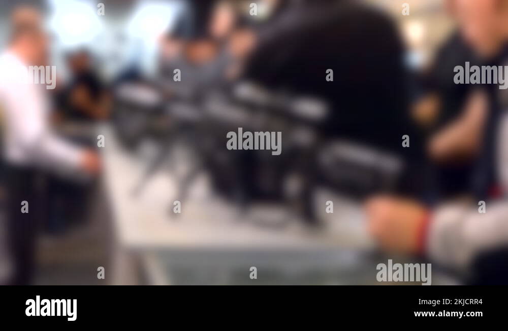 Blurred background. Submachine Gun on the table Stock Video Footage - Alamy
