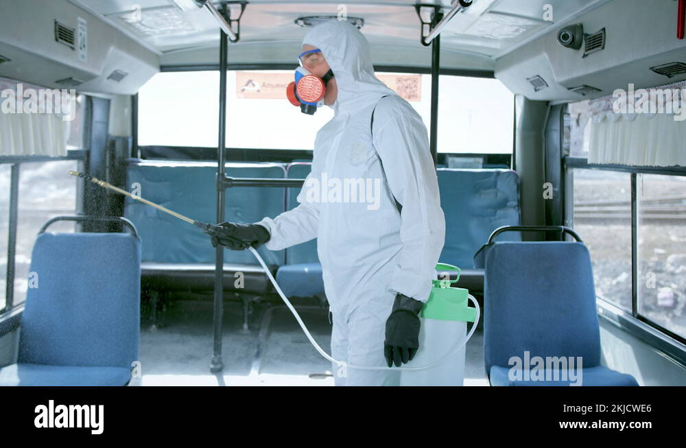 Specialist Disinfect. Antiseptic Spray. Danger Work. Covid-19 ...