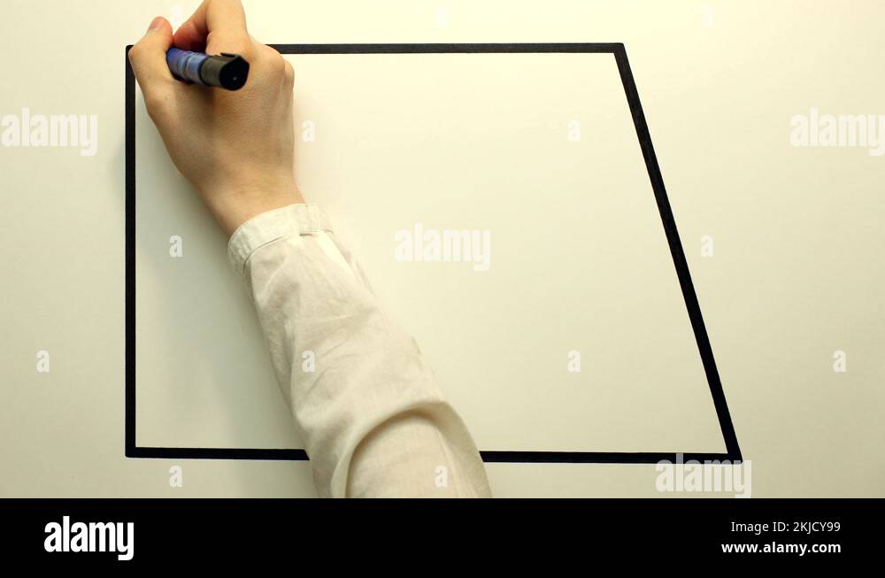 Artist paints curved vertical line in black trapezoid Stock Video ... Artist paints curved vertical line in black trapezoid Stock Video ...