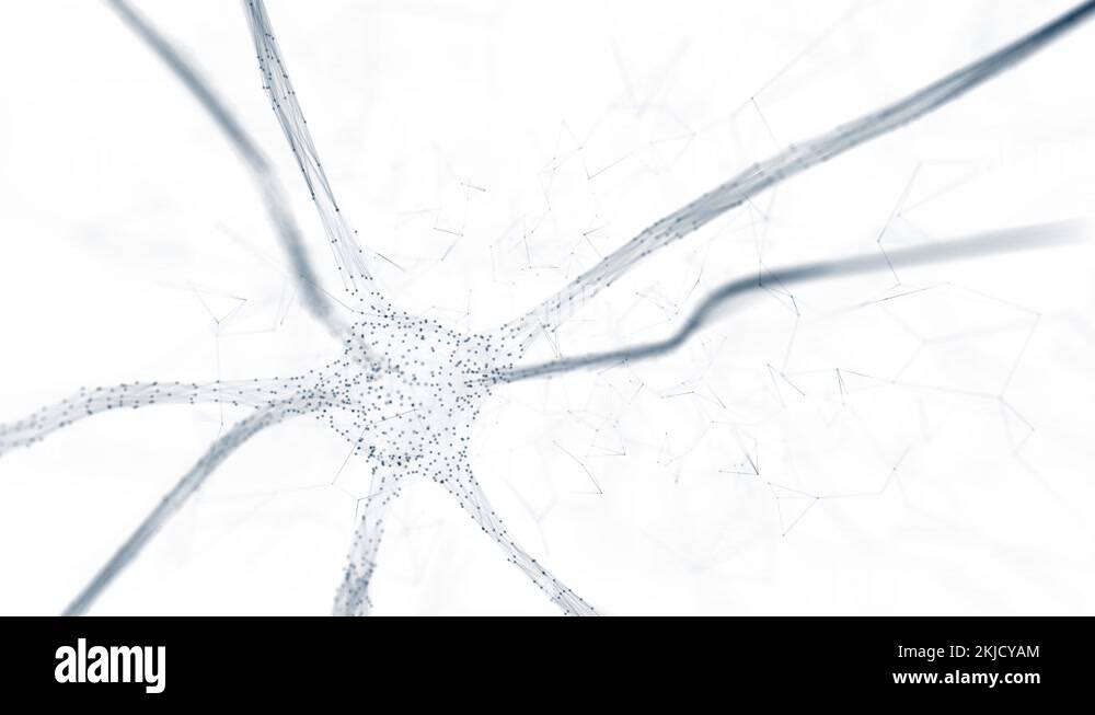 Neuron cell isolated on white background Stock Video Footage - Alamy