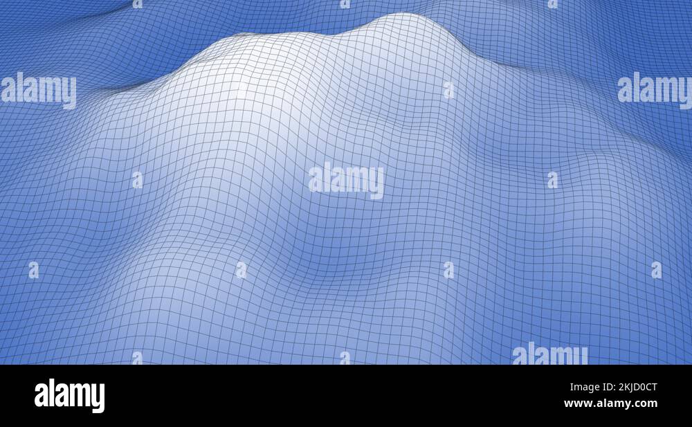 Mountain: monochromatic shading with wireframe overlay display Stock ...