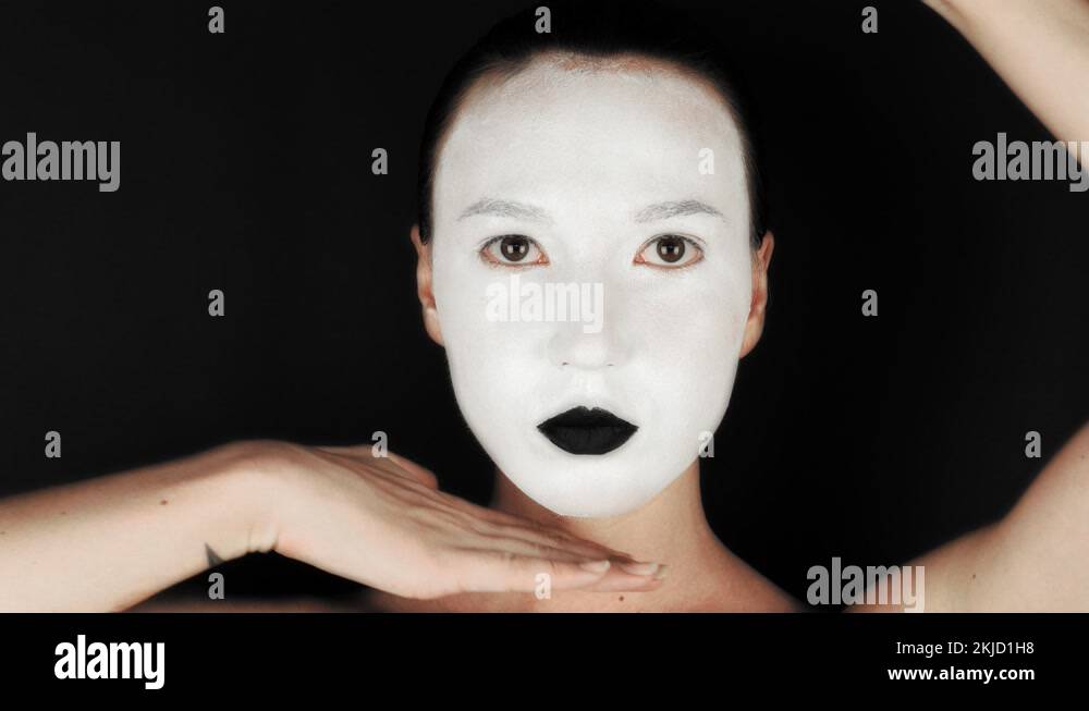 Woman portrait mimic art woman Stock Videos & Footage - HD and 4K Video ...