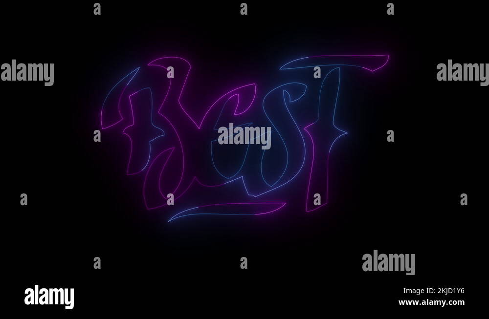 Best neon sign fluorescent light glowing on black background Stock ... Best neon sign fluorescent light glowing on black background Stock ...