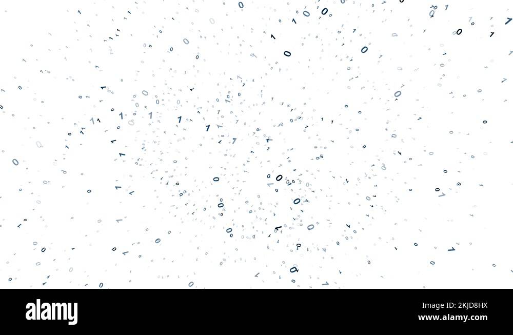 Binary numbers abstract rotation on white background Stock Video ...