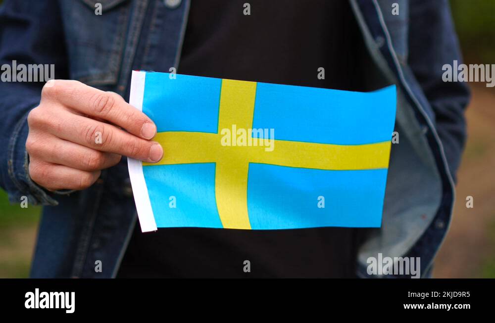 Man swedish flag Stock Videos & Footage - HD and 4K Video Clips - Alamy