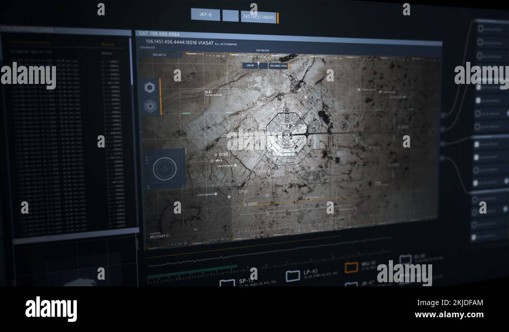 Military city detected on map, technology, spy satellite camera online ...